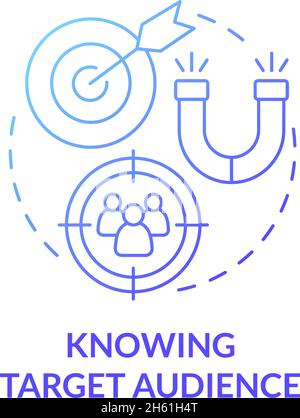 Audience analysis blue gradient concept icons Stock Vector Image & Art - Alamy