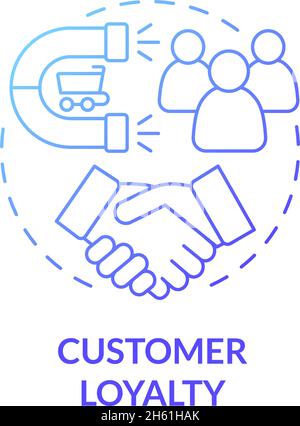 Customer loyalty blue gradient concept icon Stock Vector Image & Art ...