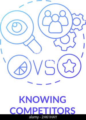 Competitive analysis blue gradient concept icon Stock Vector Image ...