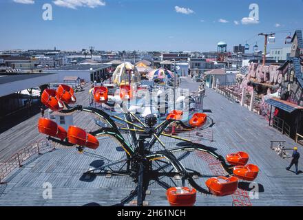 Rides above Fun Pier, Wildwood, New Jersey Stock Photo - Alamy