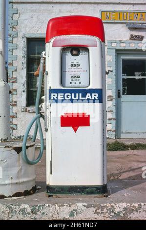 vintage conoco gas petrol pump at u drop inn gas station in shamrock ...