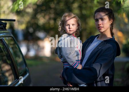 MAID (L to R) MARGARET QUALLEY as ALEX, RYLEA NEVAEH WHITTET as MADDY ...