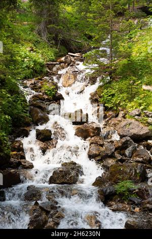Arosa, Switzerland, August 15, 2021 Lake view in an idyllic alpine ...