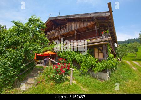 tyrolean mountain farm in the zillertal Stock Photo - Alamy