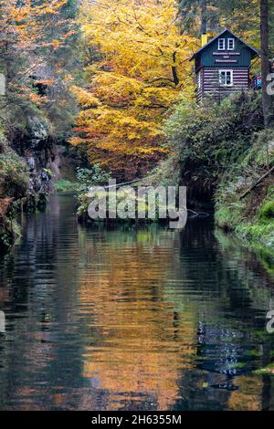 Edmundsklamm Elbsandsteingebirge böhmische Schweiz Stock Photo - Alamy