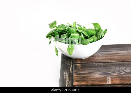 Selective focus. Heap of wholesome organic green buckwheat grains on ...