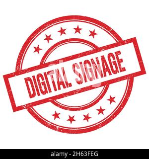 DIGITAL SIGNAGE text written on red grungy stamp sign Stock Photo - Alamy
