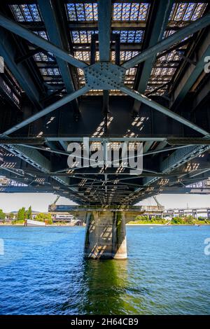 Concrete lift to the bridge. Bridge support structure. Details of ...