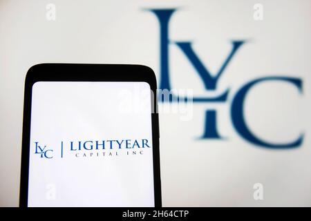 In this photo illustration, Lightyear Capital Inc logo is seen ...