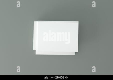 3d rendering of stacks of A4 papers with copy space over a gray ...