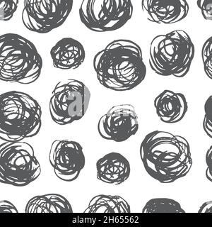 Dry brushes seamless pattern. Minimalistic creative trend abstract ...