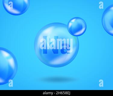 Realistic mineral Na Sodium design. Vitamin complex design for beauty ...