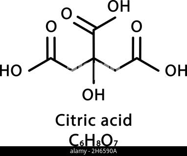 Citric acid chemical formula. Citric acid structural chemical formula ...