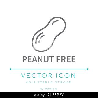 peanuts allergen free product food icon color illustration Stock Vector ...