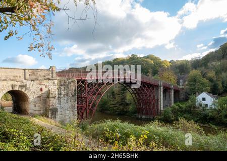 The English Bridge across the River Severn with United Reformed Church ...