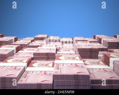 Money of Oman. Rial bills. OMR banknotes. 1 Arabic. Business, finance ...