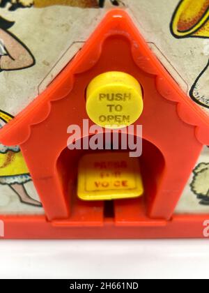1970s Fisher Price Jack puppet in a box toy Stock Photo - Alamy