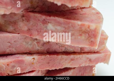 Thick slices of delicious brawn, cold cut made with flesh from the head ...