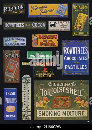Vintage enamel Brasso Metal Polish sign at East Sussex Railway heritage ...