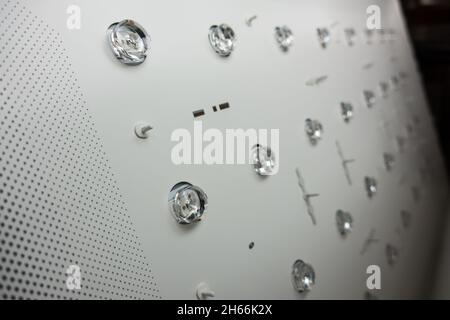 Fixing broken LED lights of a LCD display Television screen Stock Photo ...