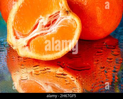 Super juicy Mineola (Grapefruit / Tangerine} natural fruit still-life ...