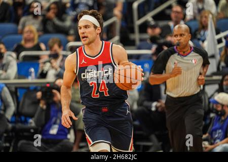 Washington Wizards forward Corey Kispert (24) looks on during the first ...
