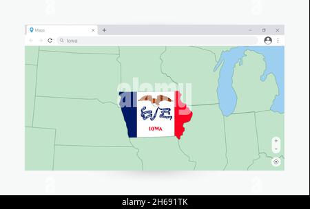 Network map of Iowa. us state digital connections map. Technology ...