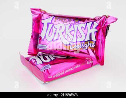 Fry's Turkish Delight milk chocolate bars manufactured by Cadbury ...
