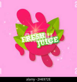 Raspberry fruit label and sticker. Vector illustration in watercolor ...