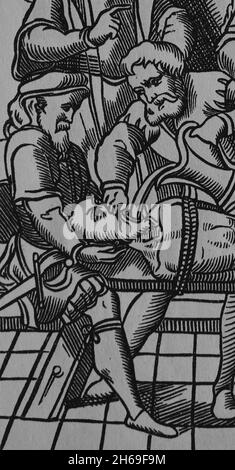 Medieval Inquisition, Water Torture Stock Photo - Alamy