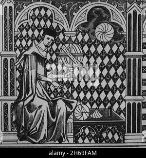 Monks Copying Manuscript Stock Photo - Alamy