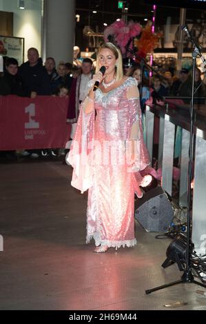 Non Exclusive: Tonight Liverpool city centre switched on Lights for Christmas in from the stage ...