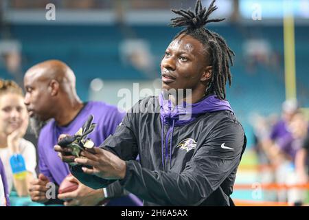 Baltimore Ravens wide receiver Marquise Brown works out during an NFL ...