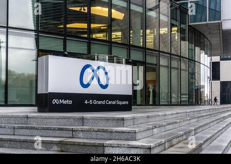 The office of Meta, (formerly called Facebook) in Grand Canal Square ...