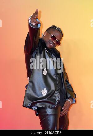 Rayvanny attending the 2021 MTV EMA awards at the Papp Laszlo Budapest ...