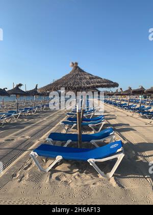 Sunset view of Port de Pollenca and Pollenca bay, Mallorca, Spain Stock ...