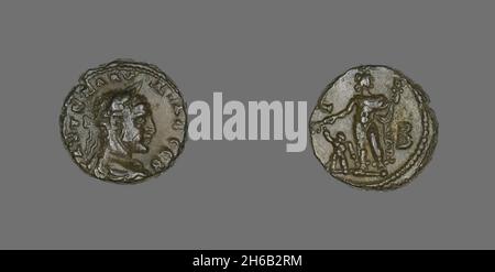 Coin Portraying Emperor Claudius II Gothicus, 268-269. Reverse: bust of ...