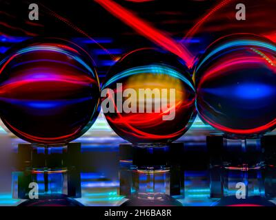 Light painting with a Lensball / crystal / glass ball Stock Photo - Alamy