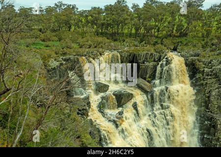 Apsley falls waterfall in Oxley Wild Rivers national park, near Walcha ...