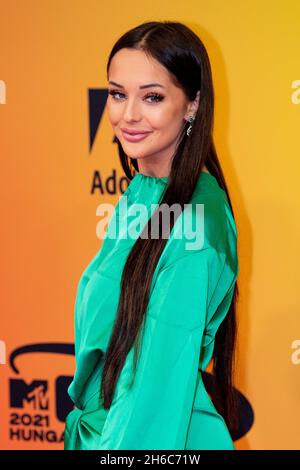 Bettina Buchanan attending the 2021 MTV EMA awards at the Papp Laszlo ...