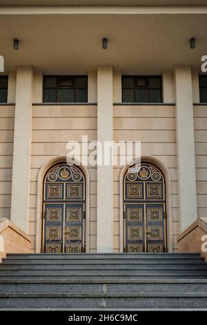 Vertical shot of the architecture of Bacau Cathedral Stock Photo - Alamy