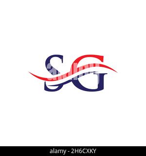 Creative SG letter with luxury concept. Modern SG Logo Design for ...