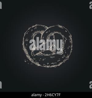 Pretzel illustration, drawing, engraving, ink, line art Stock Vector ...