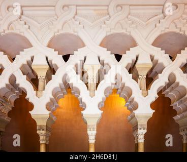ZARAGOZA, SPAIN - OCTOBER 01, 2017: Aljaferia Palace or Palacio de la ...