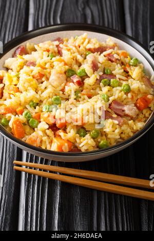 Authentic Yangzhou Chinese Fried Rice with Egg and Vegetable, Isolated ...