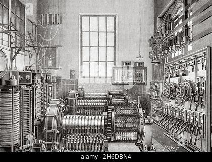 Old black vintage electrical transformers in a factory Stock Photo - Alamy