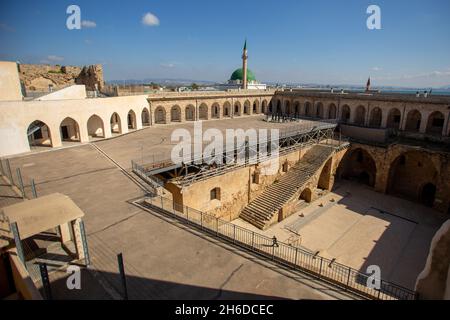 Akko Citadel, the Crusader's fortress used during the British Mandate ...