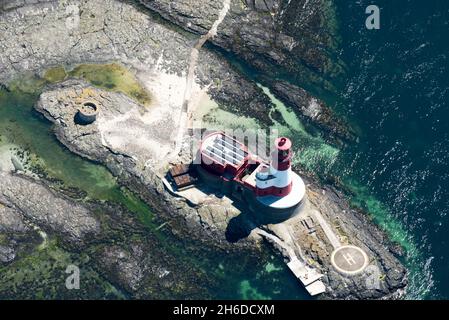 historic aerial view of the Farne Islands National Nature Reserve off ...