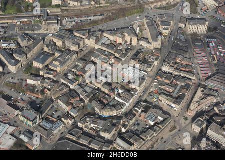 aerial view of Dewsbury town centre, West Yorkshire Stock Photo - Alamy