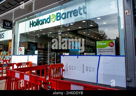 Holland & Barrett shop window display within a Westfield shopping mall ...